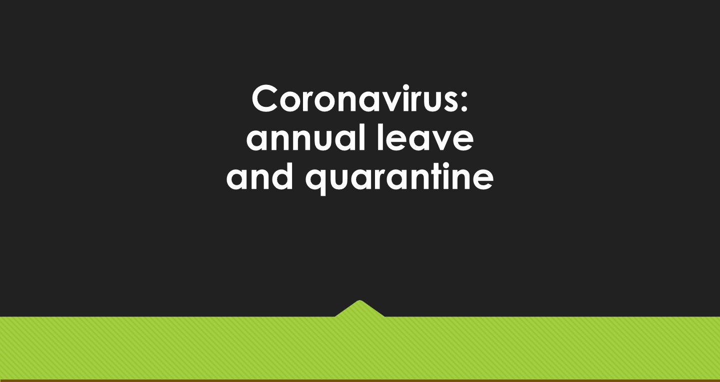 NFU coronavirus advice on annual leave and quarantine after foreign ...